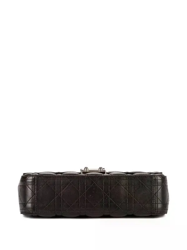 Dior Quilted Leather Chain Strap Crossbody Bag - Black