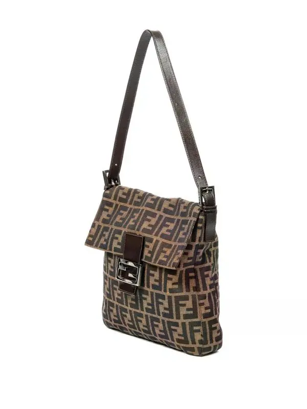 Fendi Ff Pattern Flap Shoulder Bag - Brown