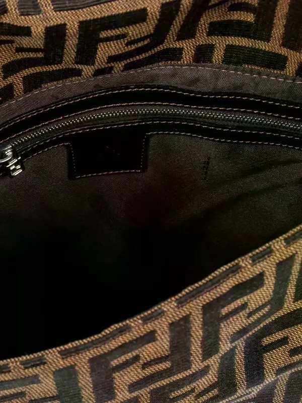Fendi Ff Pattern Flap Shoulder Bag - Brown