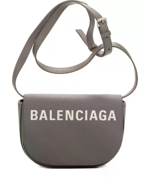 Balenciaga Leather Shoulder Bag - Grey