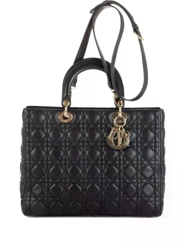 Dior 2010s Quilted Shoulder Bag - Blue