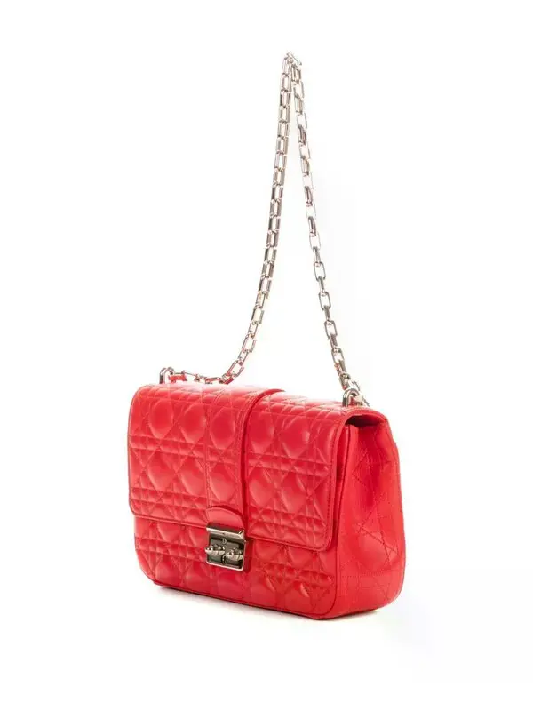 Dior 2010 Miss Quilted Leather Shoulder Bag - Pink