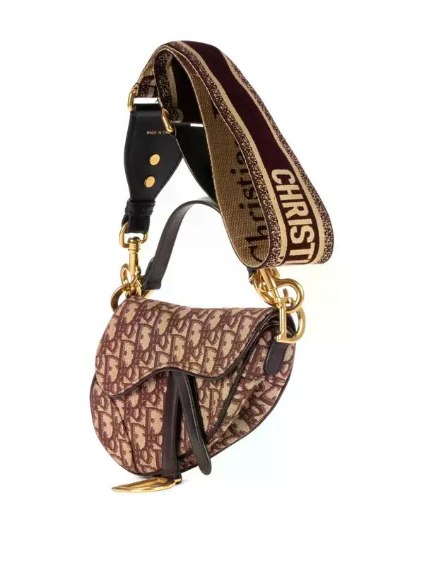 Dior Monogram Saddle Shoulder Bag - Brown