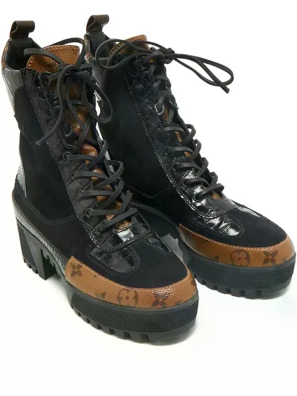LOUIS VUITTON Laureate Combat Boots - Black