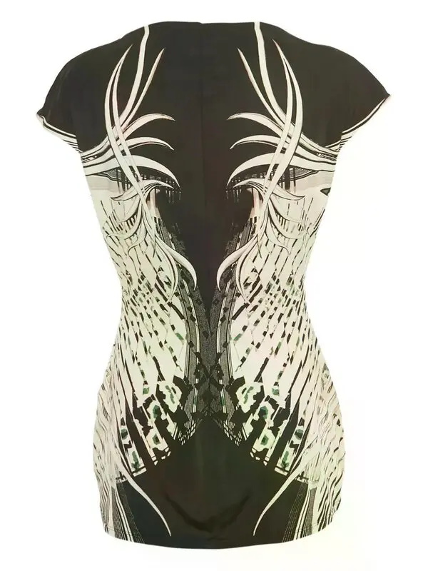Roberto Cavalli Lace-detail Printed Top