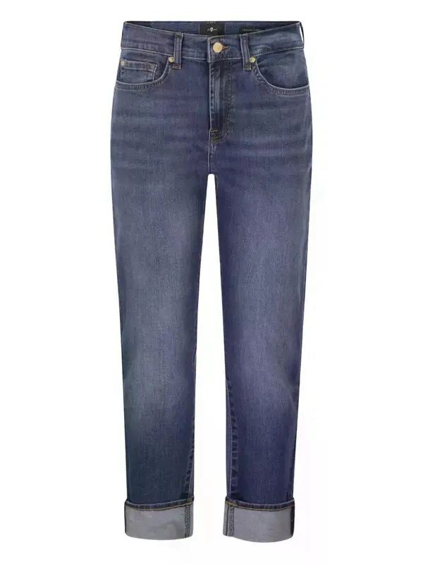 7 For All Mankind Five-pocket Jeans With Rolled Hems