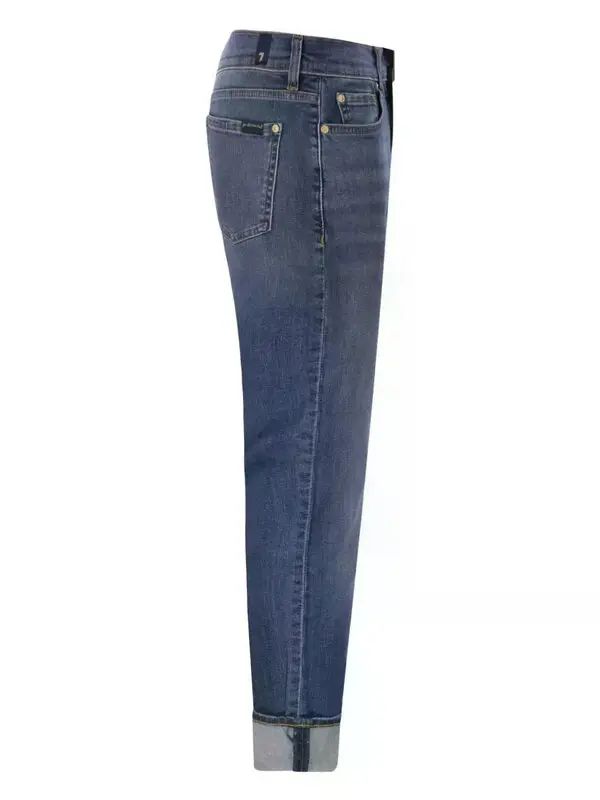 7 For All Mankind Five-pocket Jeans With Rolled Hems