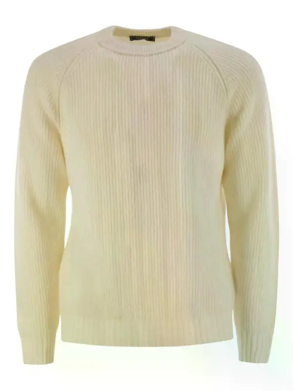 Peserico Ribbed Knit Crew Neck Sweater - Neutrals