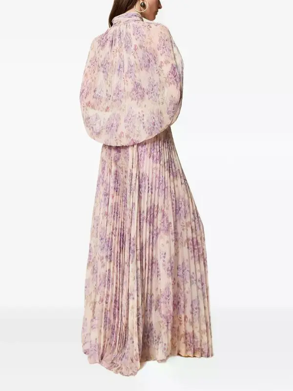 TWINSET Pleated Floral-print Maxi Dress