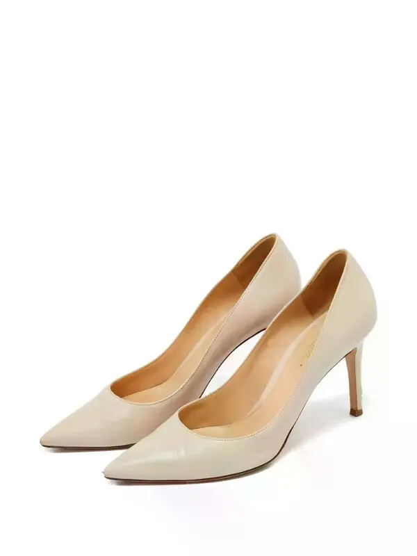 GIANVITO ROSSI Leather Pointed Toe Stiletto Heel Pumps