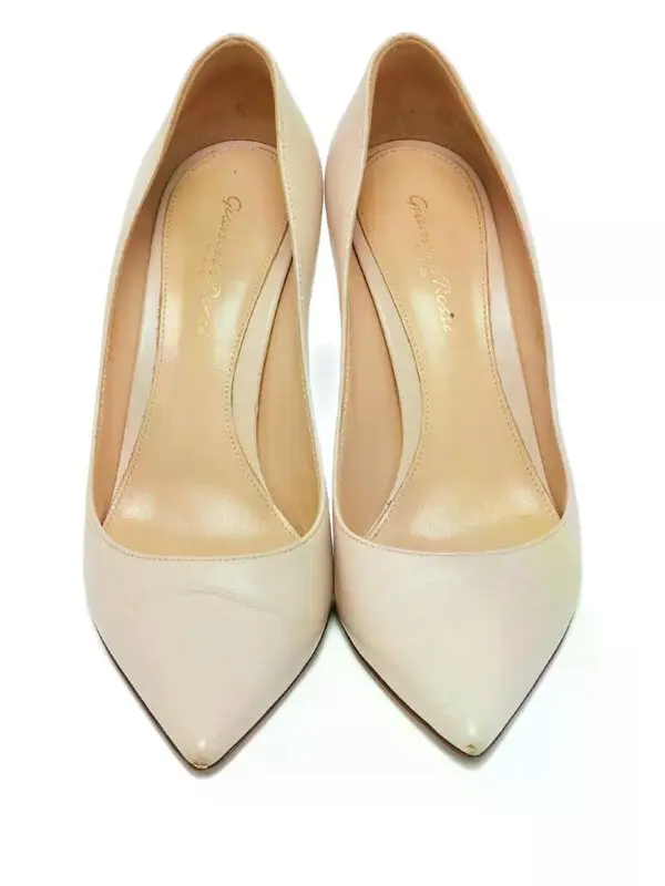 GIANVITO ROSSI Leather Pointed Toe Stiletto Heel Pumps