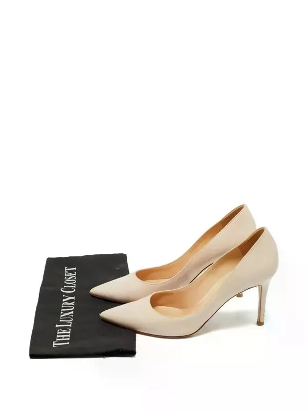 GIANVITO ROSSI Leather Pointed Toe Stiletto Heel Pumps