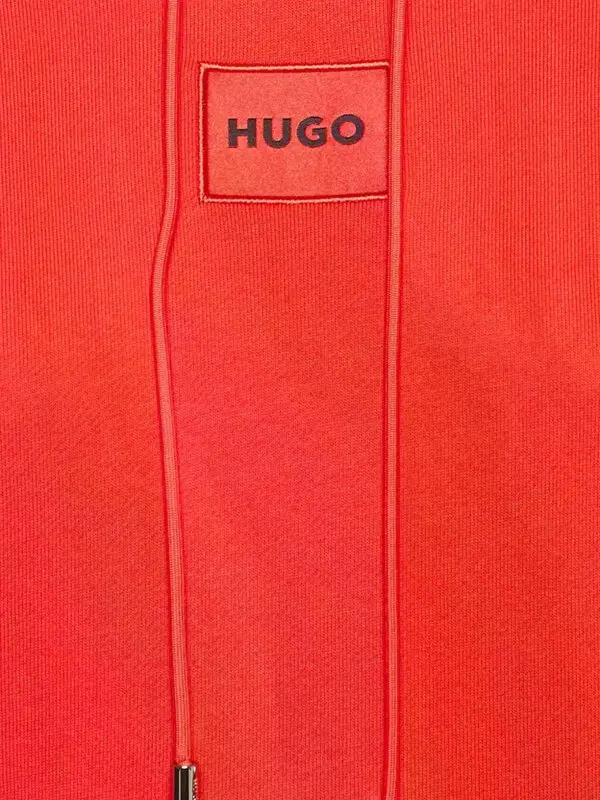 Hugo Logo-appliqué Cotton Hoodie
