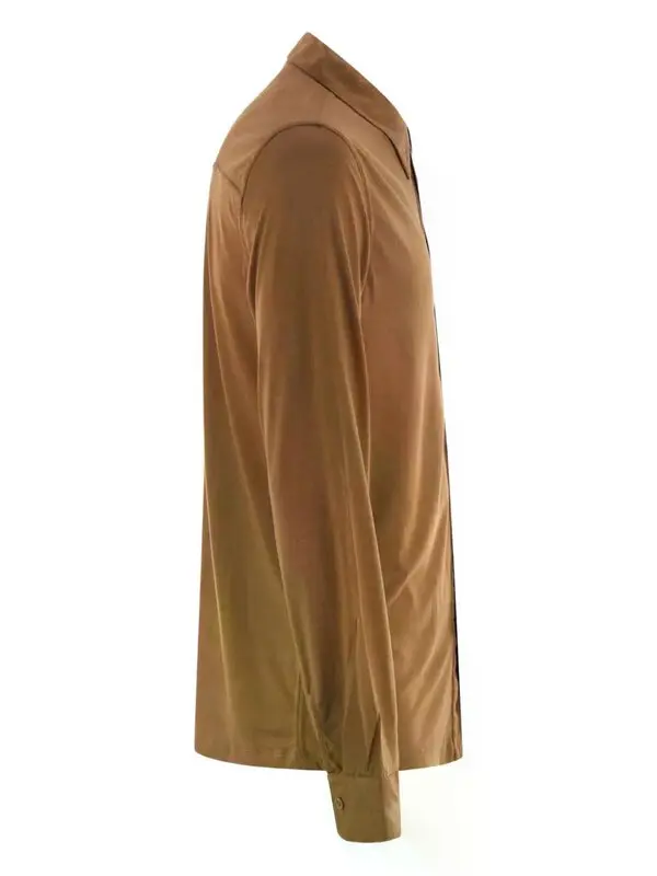 Majestic Filatures Long-sleeved Button Shirt - Brown