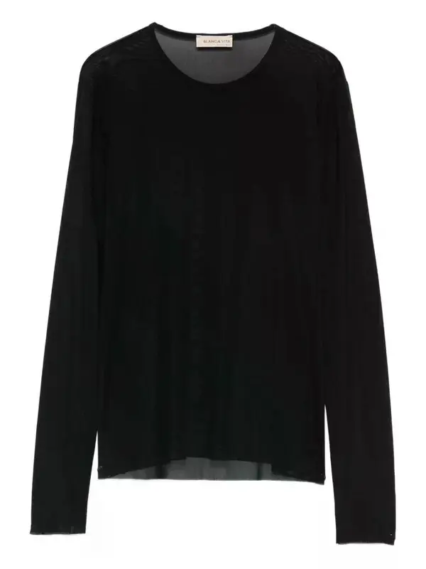 BLANCA VITA Long-sleeve Crew Neck Top