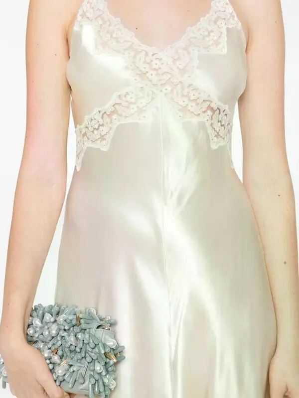 Alberta Ferretti Lace Straps Dress