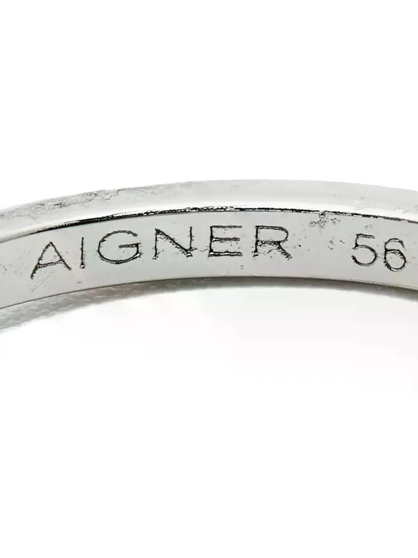AIGNER Crystal Logo Ring