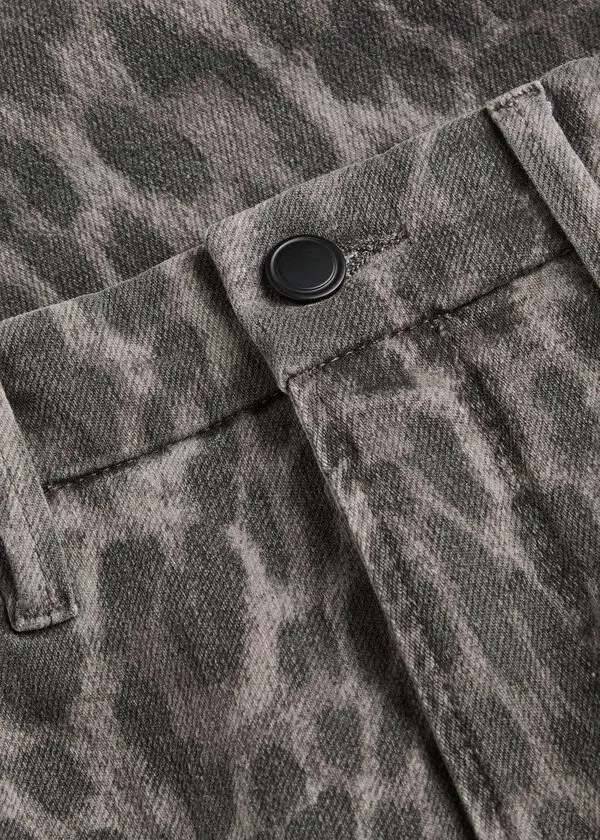 Good American Good Icon Leopard Straight-leg Jeans