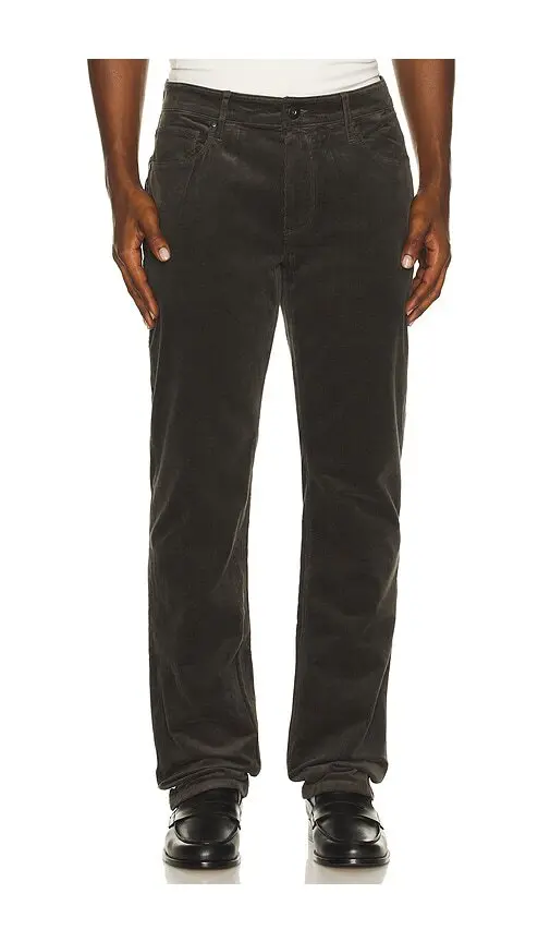 Paige Normandie Straight Corduroy Trousers - Grey