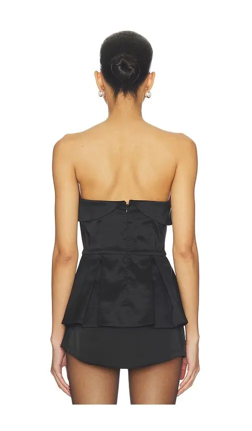 Majorelle Strapless Peplum Top