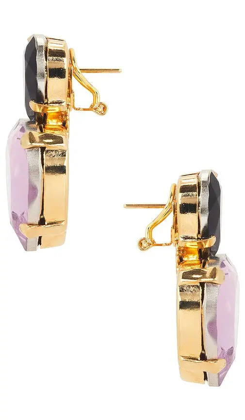 ANTON HEUNIS Omega Clasp Double Heart Stud Earrings