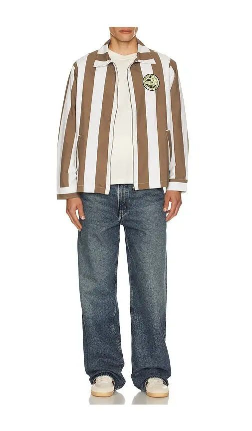DUVIN DESIGN Striped Poplin Jacket
