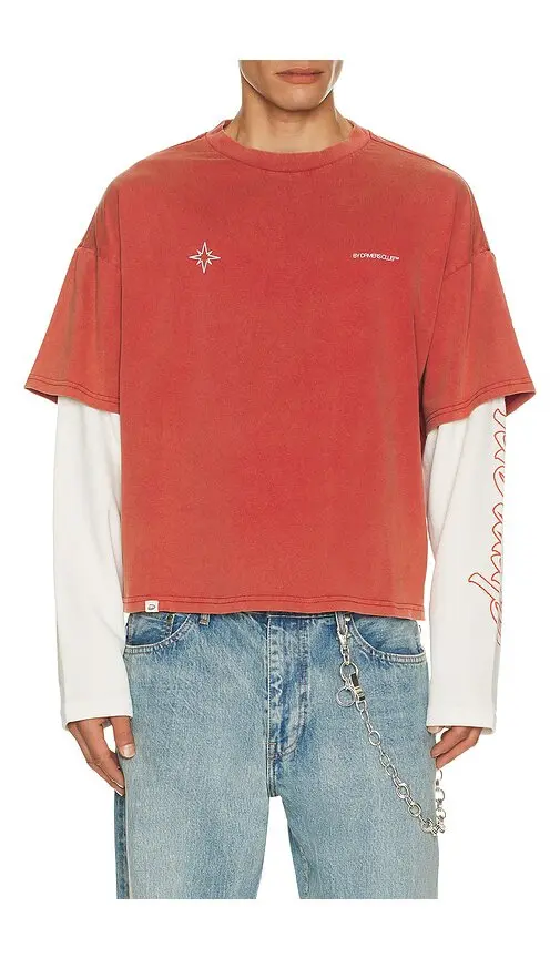 DRMERS CLUB Polaris Layered Tee In . Also - Red