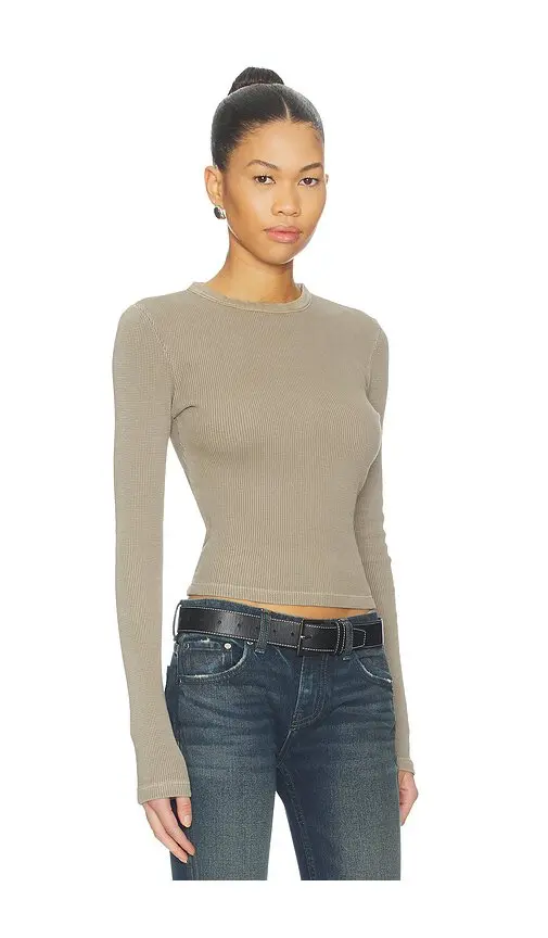 Citizens Of Humanity Pillar Waffle Crewneck Top