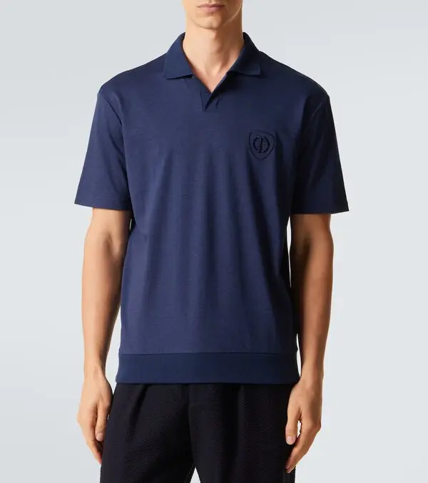 Giorgio Armani Cotton Jersey Polo Shirt
