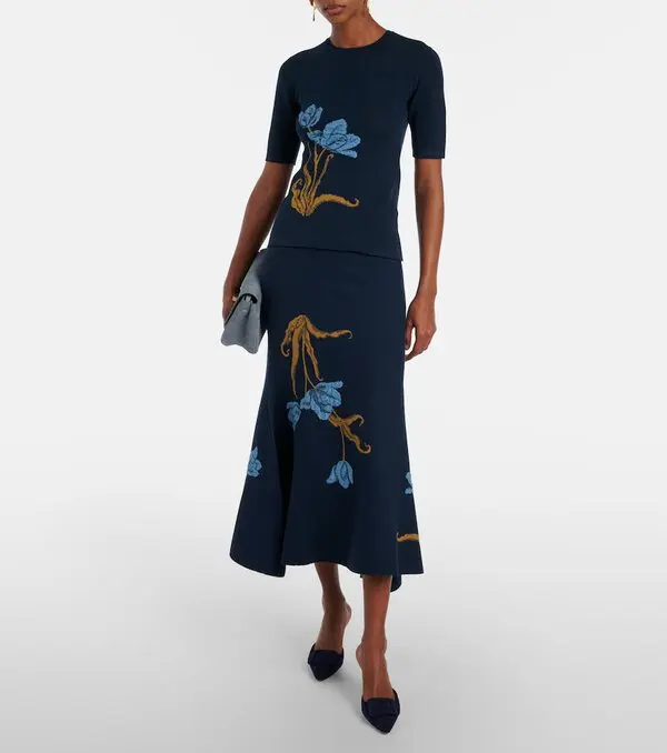 Erdem Floral Jacquard Sweater