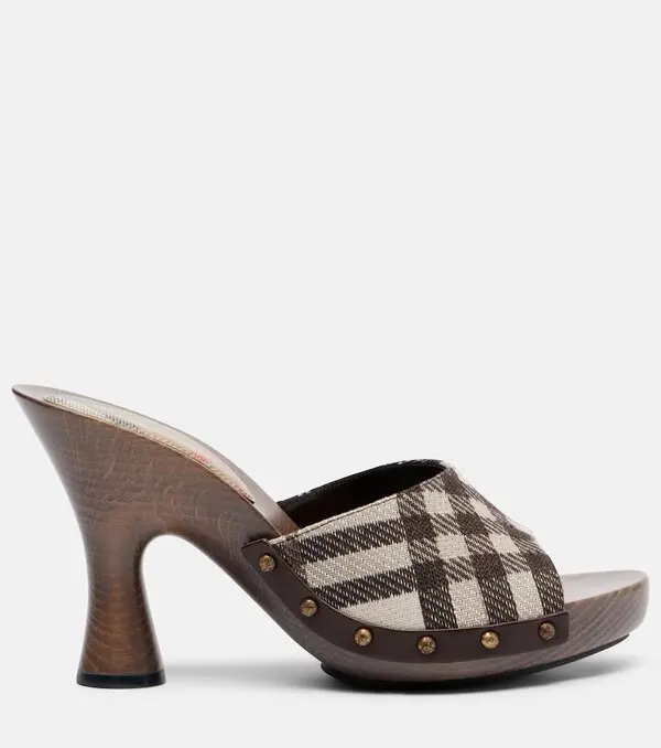 Burberry Checked Platform Sandals