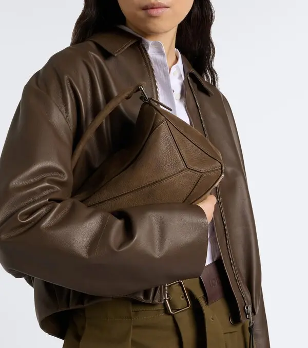 Loewe Puzzle Small Leather Top-handle Bag - Brown