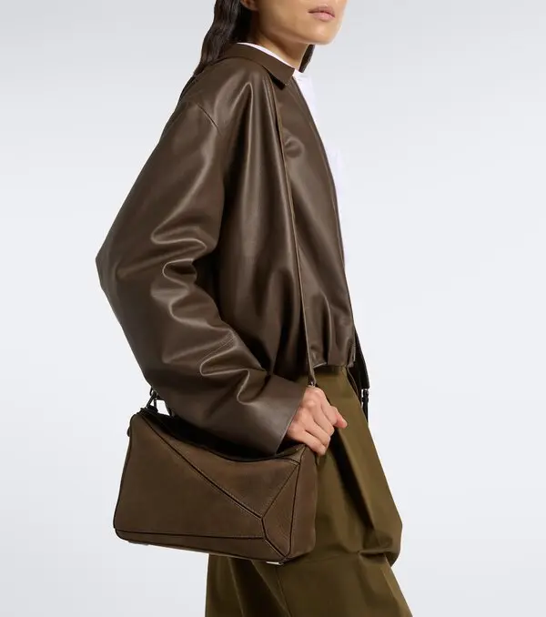 Loewe Puzzle Small Leather Top-handle Bag - Brown