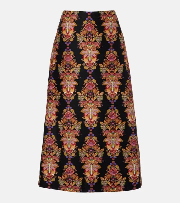 La DoubleJ Cornucopia Wool-blend Midi Skirt - Black