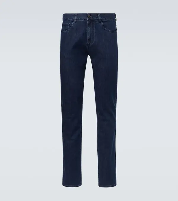 Canali Slim Fit Jeans - Blue
