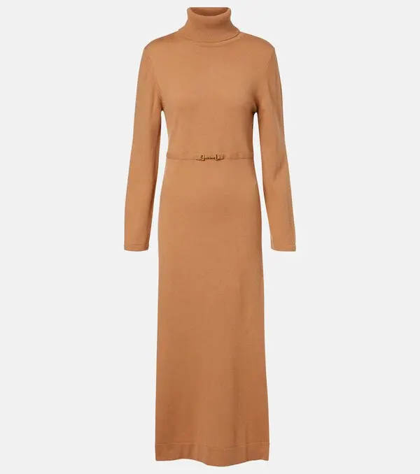 Rixo Elliette Wool And Cashmere Midi Dress