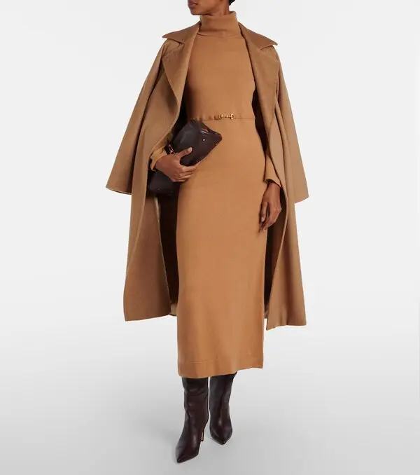 Rixo Elliette Wool And Cashmere Midi Dress