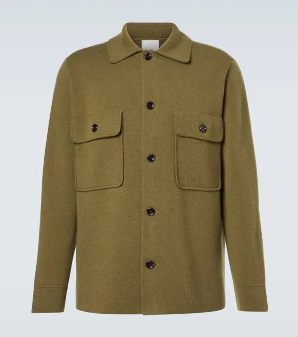 ALLUDE Wool And Cashmere Overshirt - Green