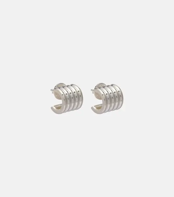 DEHANCHE Hollyhock Sterling Hoop Earrings - Silver