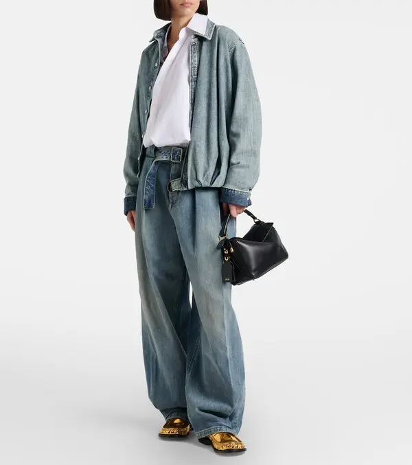 Loewe Pleated Wide-leg Jeans