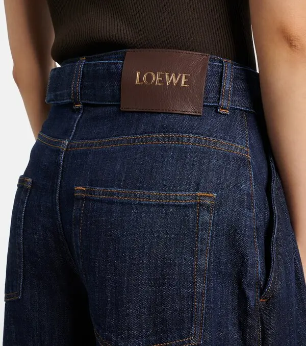 Loewe Belted High-rise Wide-leg Jeans