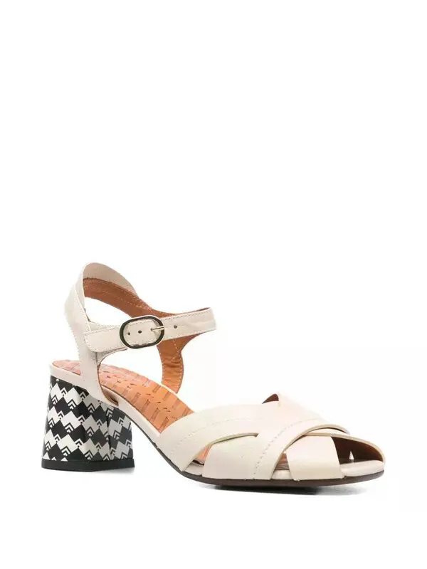 Chie Mihara Criss-cross Block-heel Sandals