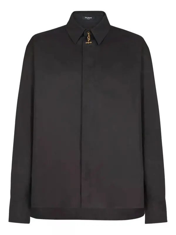 Balmain Long-sleeve Concealed-fastening Shirt
