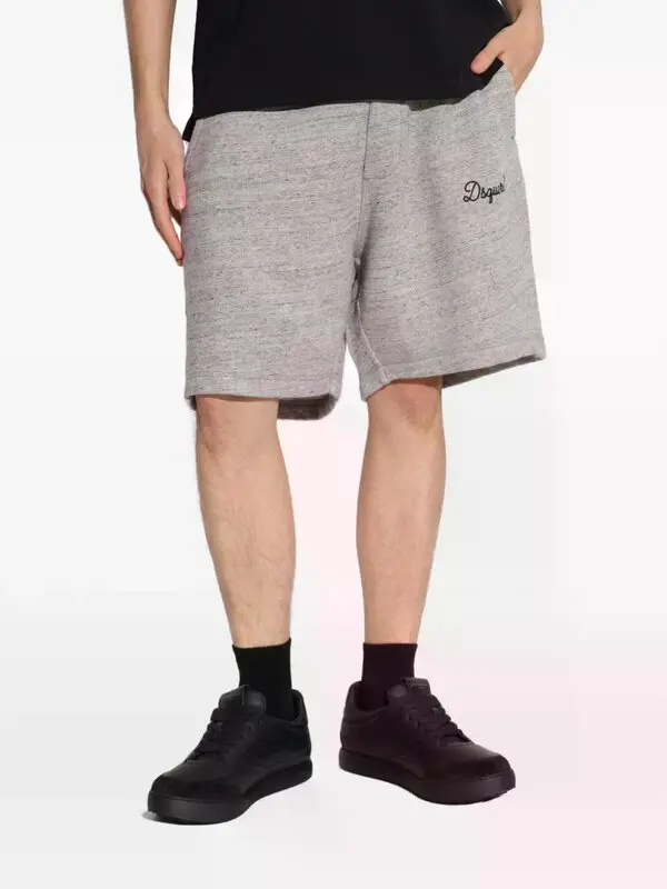 Dsquared2 Embroidered Cotton Track Shorts