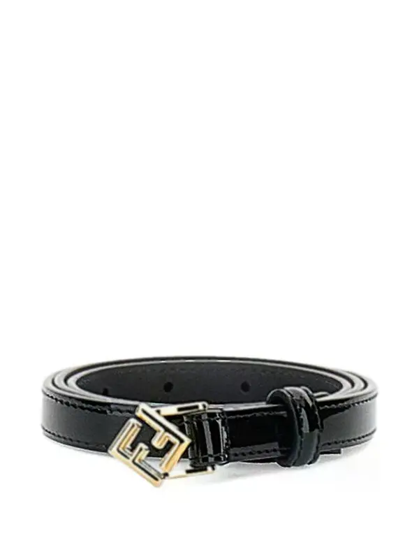Fendi O'lock Patent Leather Belt - Black
