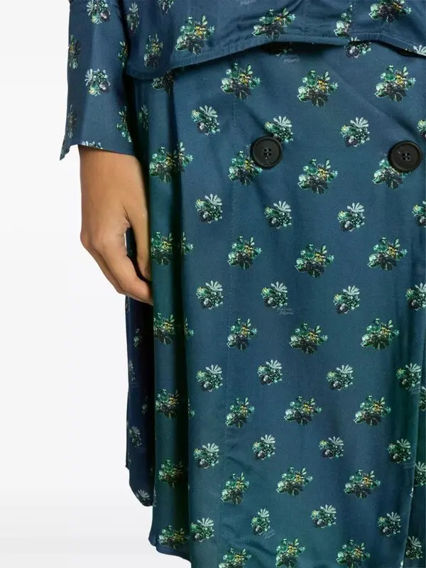 Maison Kitsuné Floral-print Wrap Skirt