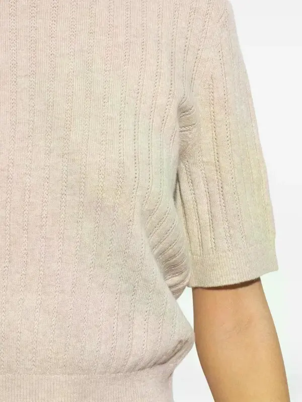 Rag & Bone Cashmere Ribbed Knit Short Sleeve T-shirt