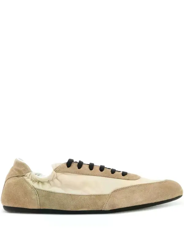 Prada Re-nylon And Suede Sneakers - Neutrals