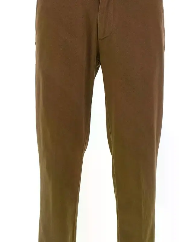RE-HASH Cuffed Welt-pocket Trousers - Brown