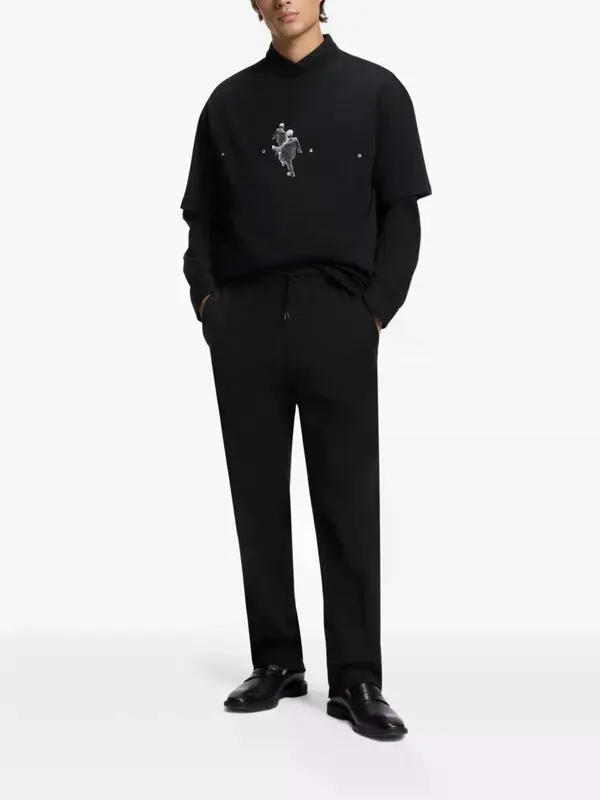Hugo Ribbed Logo Track Pants